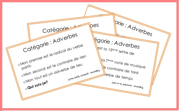 Adverbes En Charades – EDL – Les petits brouillons